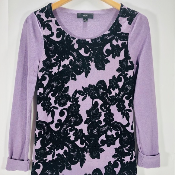 Mossimo Supply Co. | Sweaters | Lavender Black Floral Mossimo Target ...